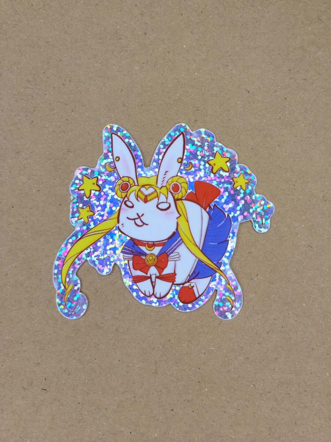 Sailor Moon Bunny Sticker | Glitter Bunny Vinyl Stickers| Cute Stickers ...