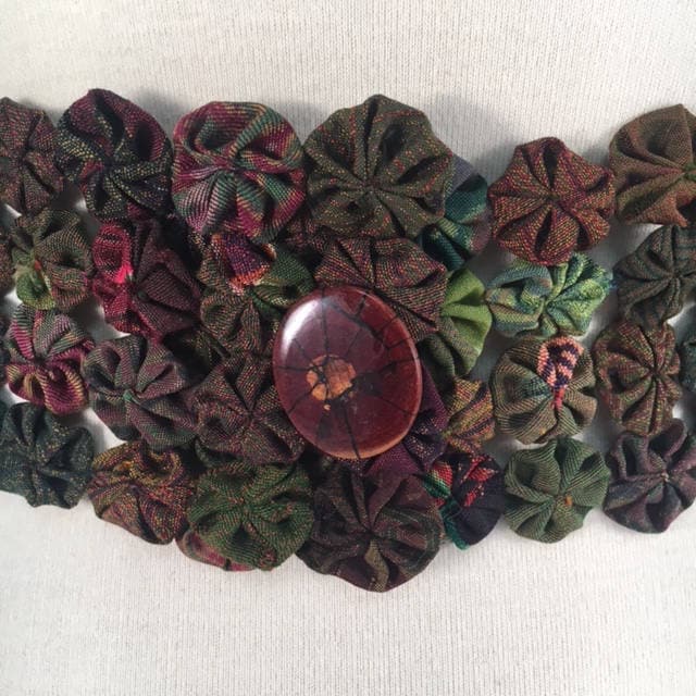 Vintage Fabric Yoyo Belt is Wearable Art - Etsy