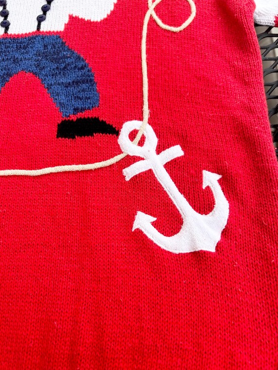 1980’s Ashleigh Morgan Nautical Sailor Summer Sweater… - Gem