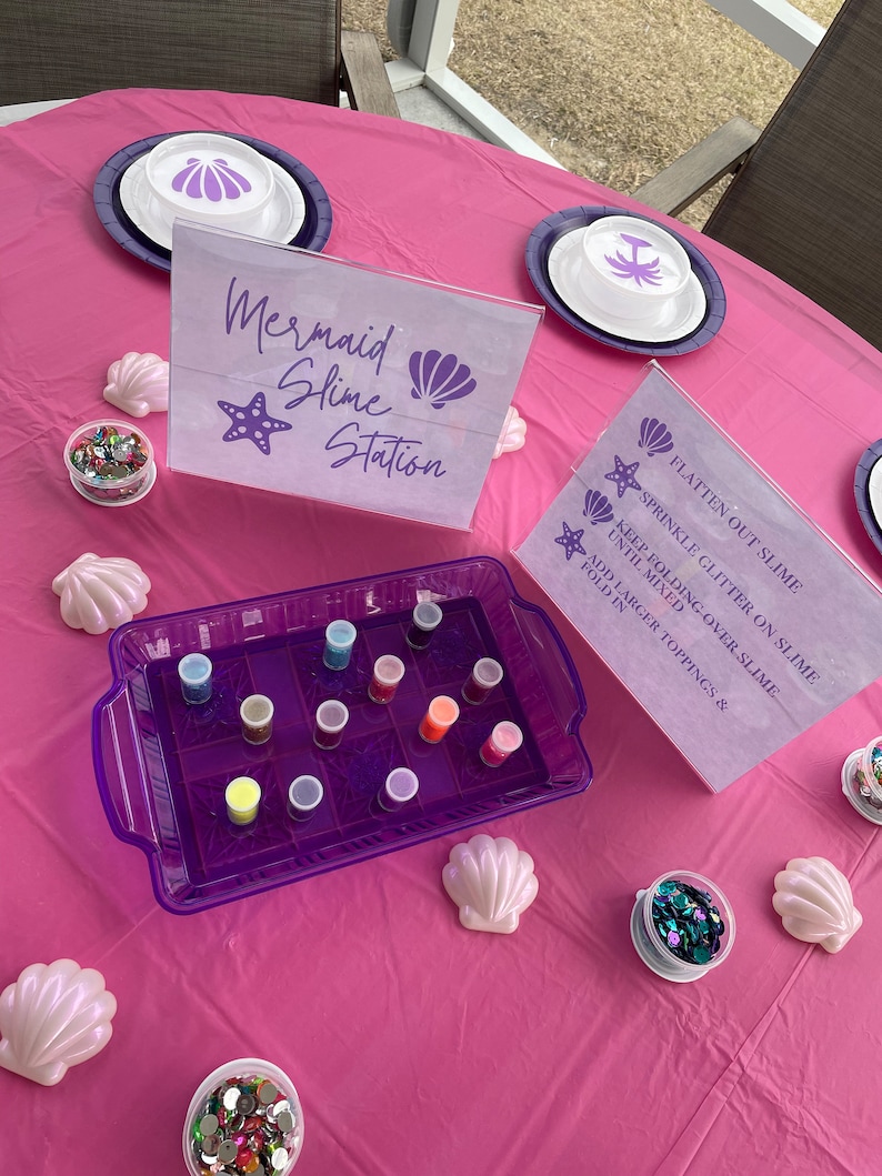 Mermaid Slime Kit Kids Birthday Party Set of 10 Slimes - Etsy