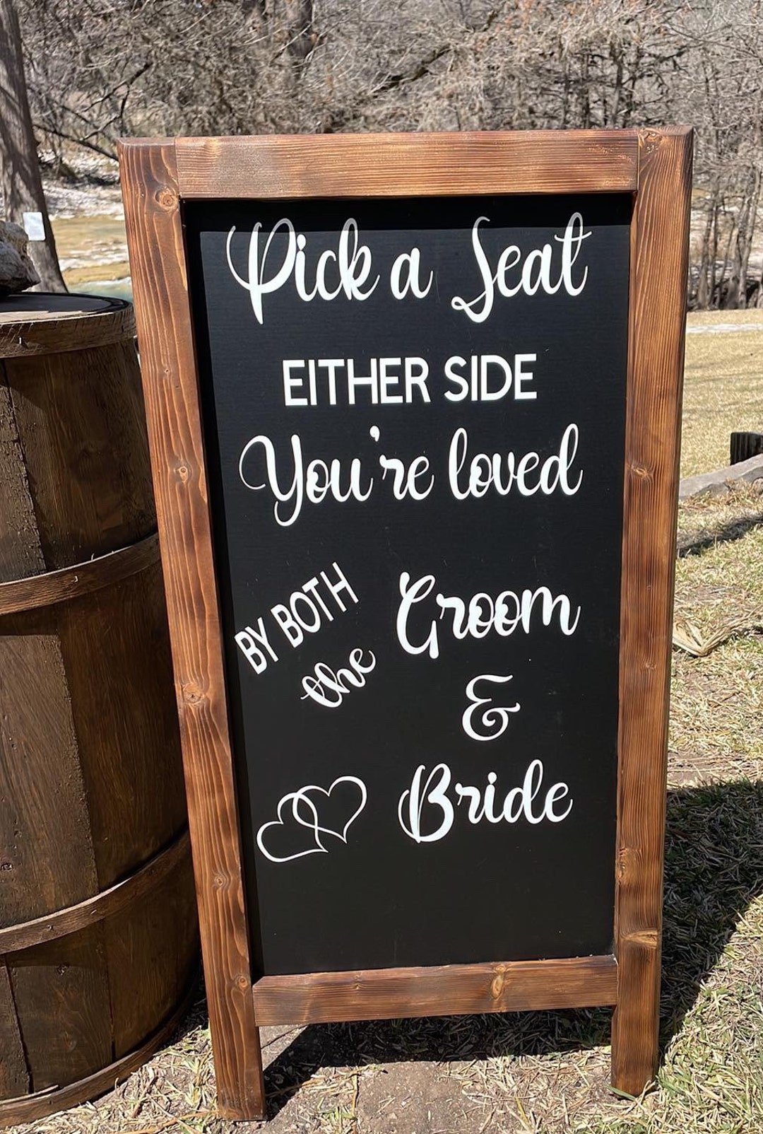 Pick a Side Wedding Sign. or Personalized Lettering. - Etsy