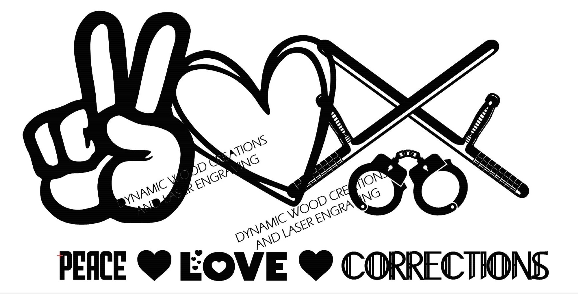 Peace Love and Corrections Police SVG Jailer Prisoner Correction ...