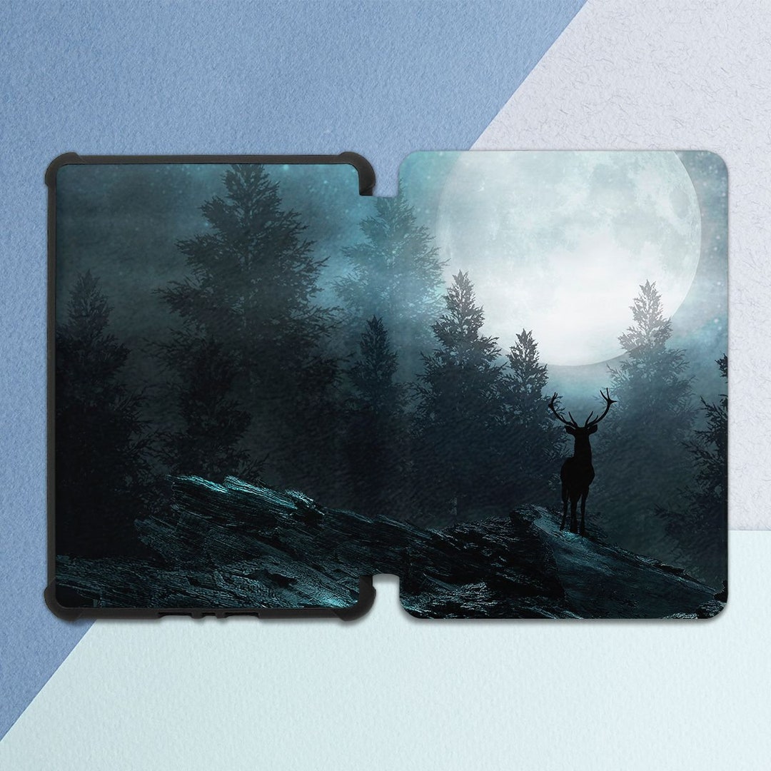 Kindle Case Deer Night Forest Print Kindle Case Moon Kindle Sleeve ...
