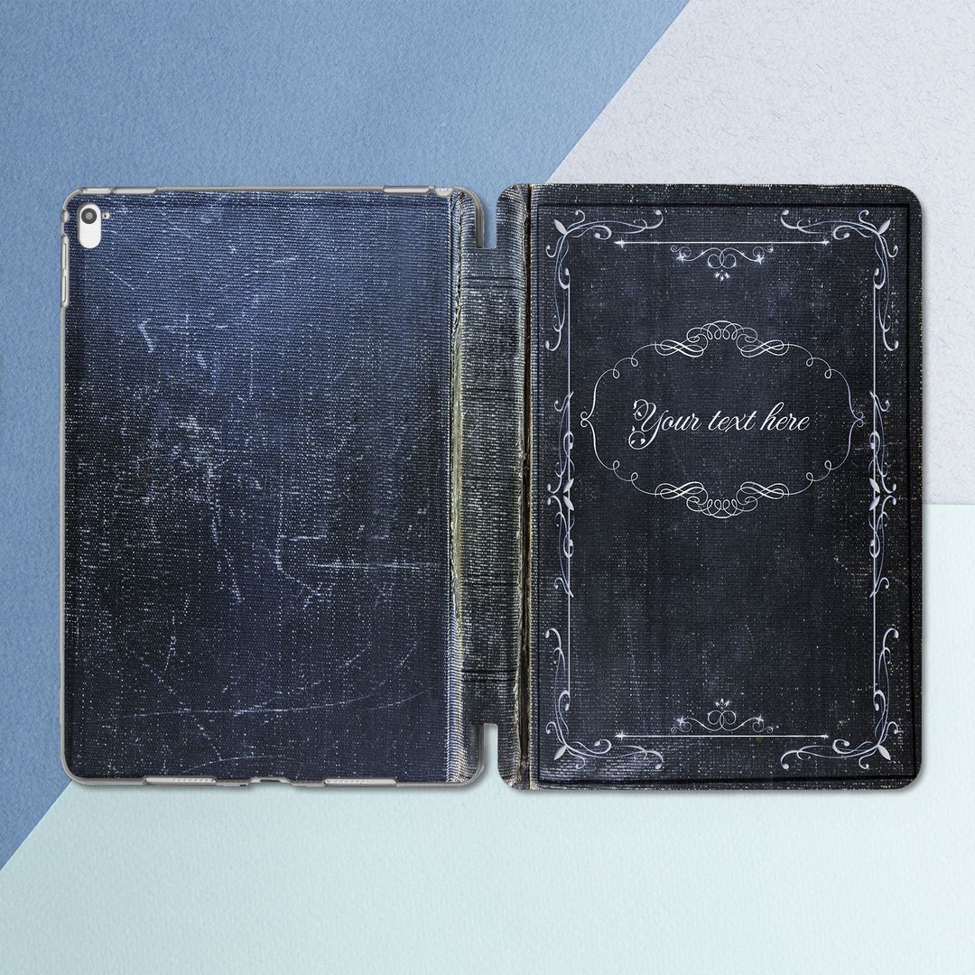 Dark Blue Case Vintage Book Print iPad Case Custom iPad Case Quote ...