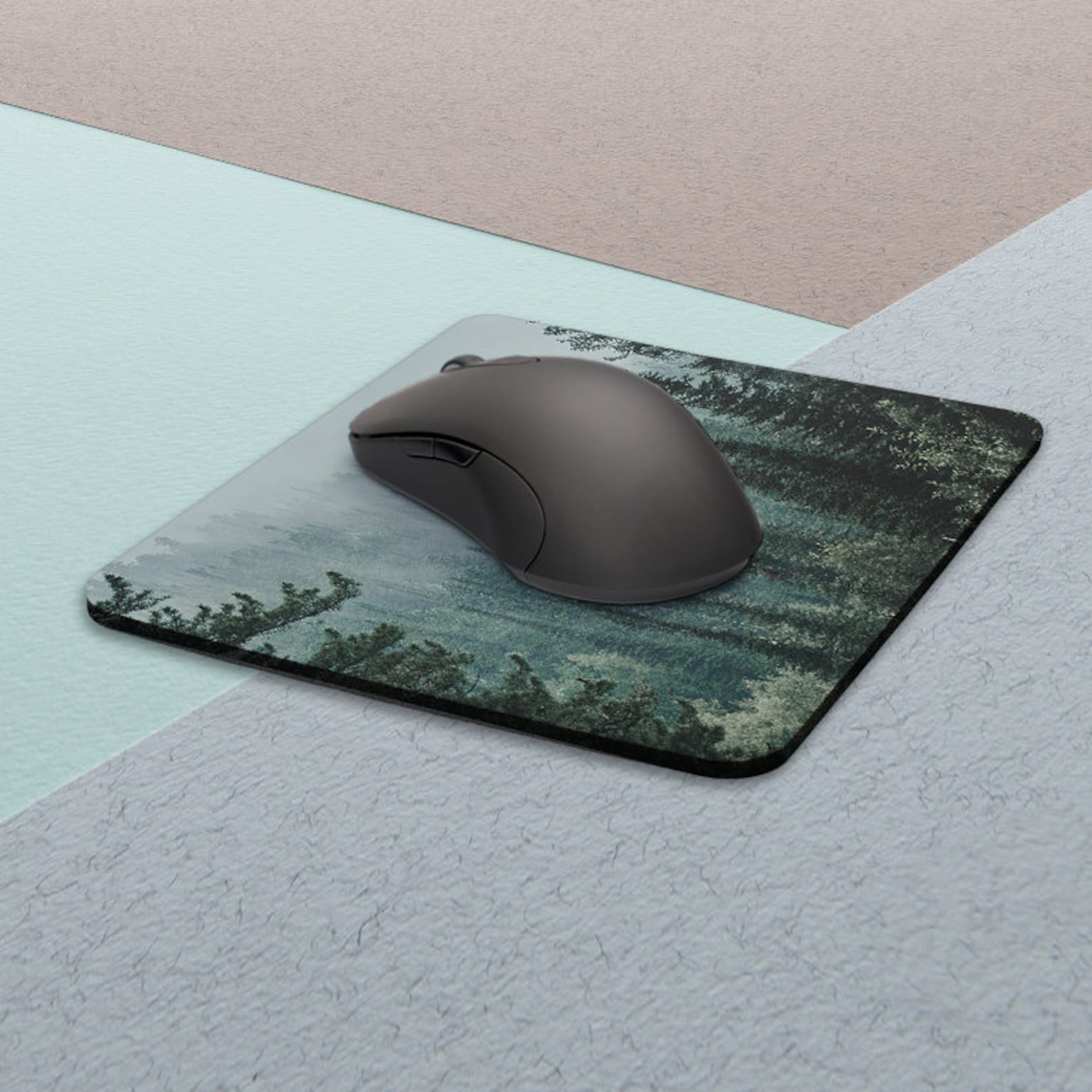 Mousepad Forest Deep Green Square Mouse Pad Mousepad Fog Mouse - Etsy