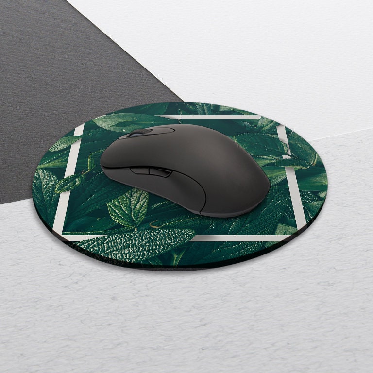Mousepad Modern Green Floral Skin Mousepad Leaves Mouse Mat | Etsy