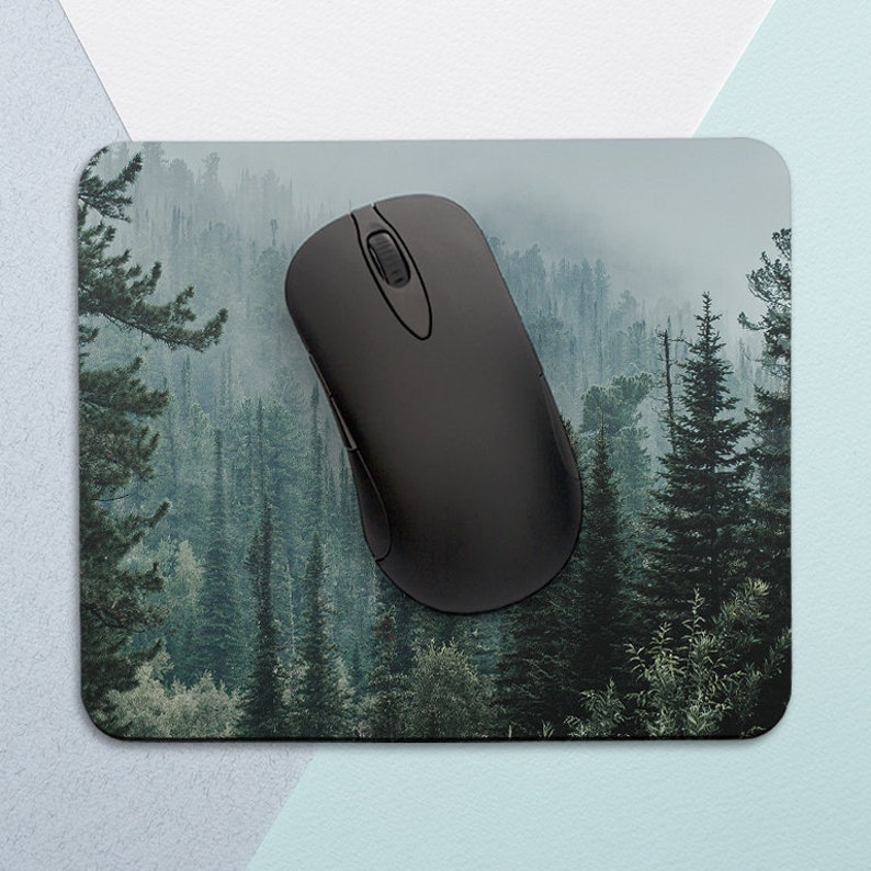 Mousepad Forest Deep Green Square Mouse Pad Mousepad Fog Mouse Pad ...