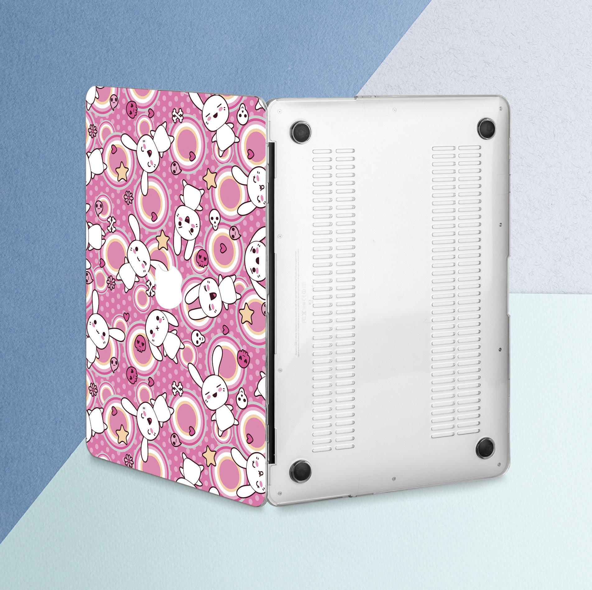 Anime MacBook Case Cute Bunnies Kawaii Pink Rabbit Laptop Cover Spring ...