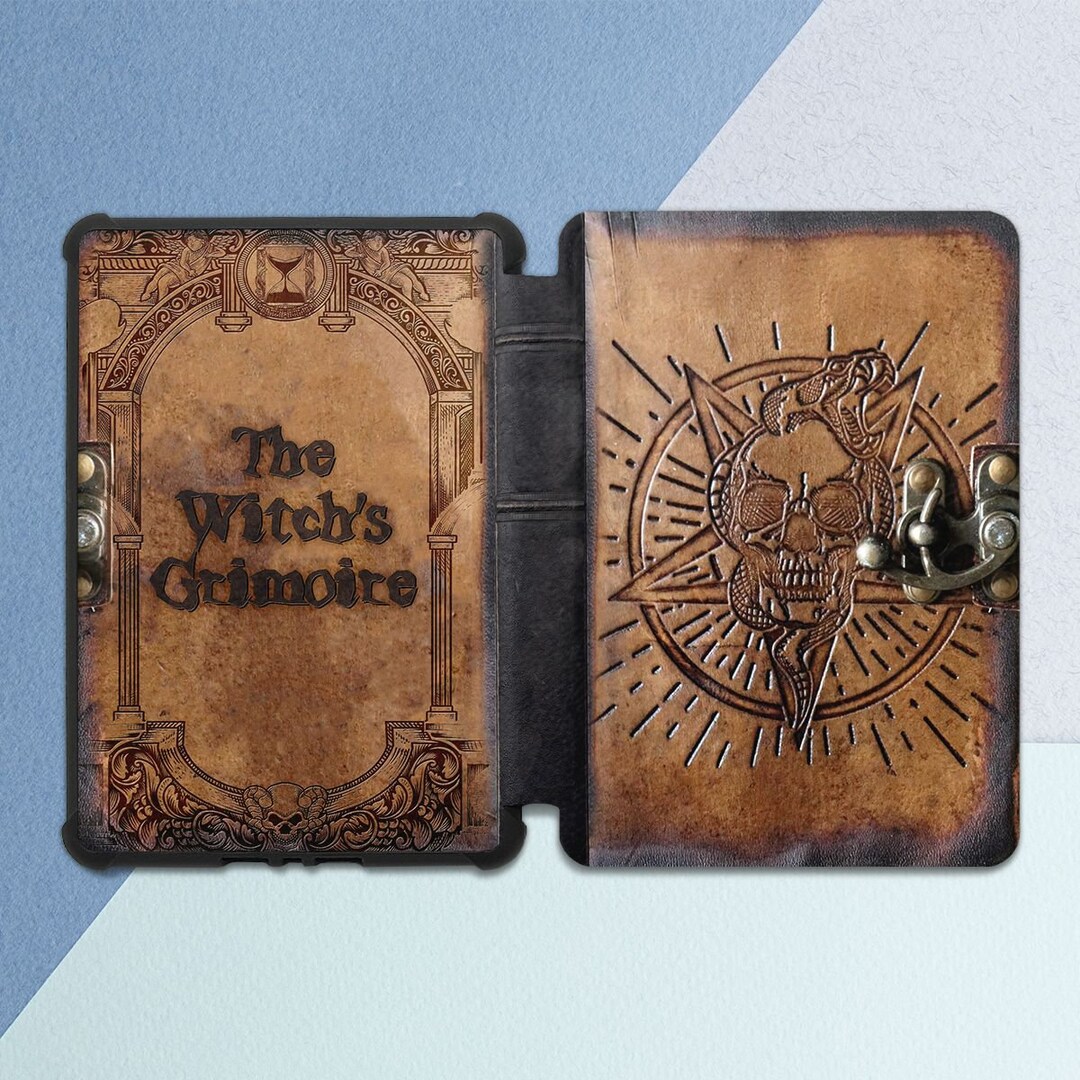 Grimoire Print Case Case That Looks Like Book Pentagram Art Case Kindle ...