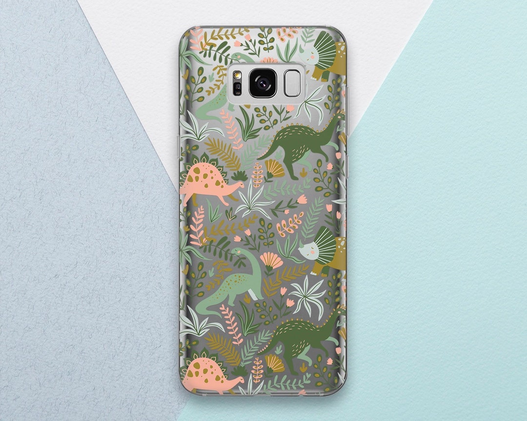Dinosaur Cute Dino Phone Case for Samsung Note 20 Note 10 Floral Cute ...