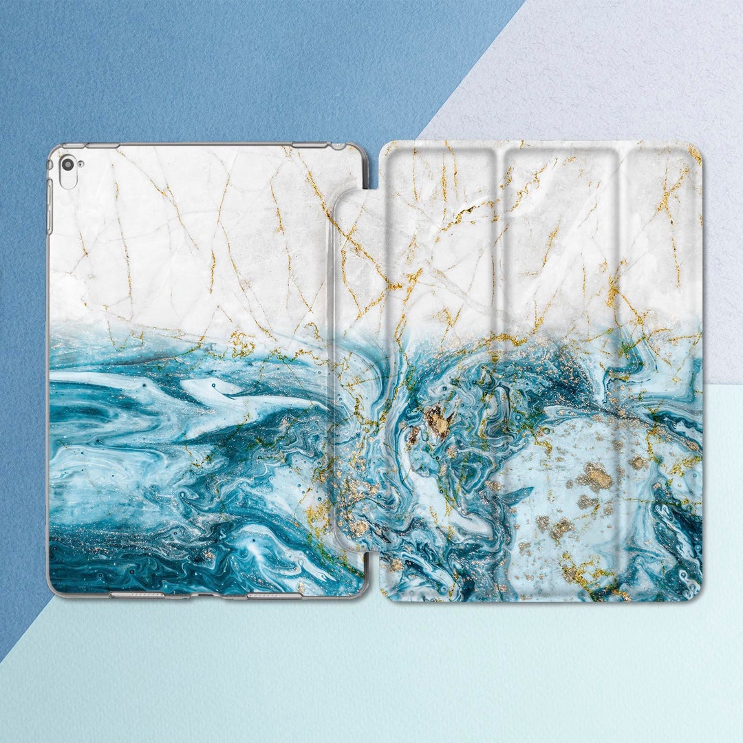 IPad Case Marble Blue Marle iPad White Marble iPad 7th Gen Case iPad ...