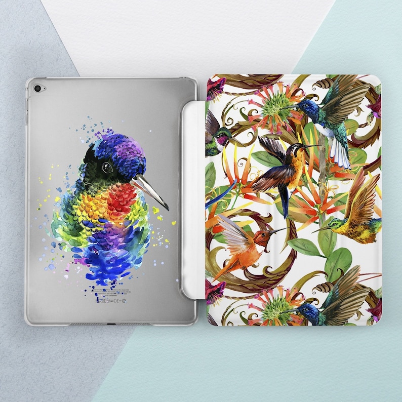 Tropical Ipad Case Hummingbird Watercolor Cute Floral Ipad 9.7 | Etsy