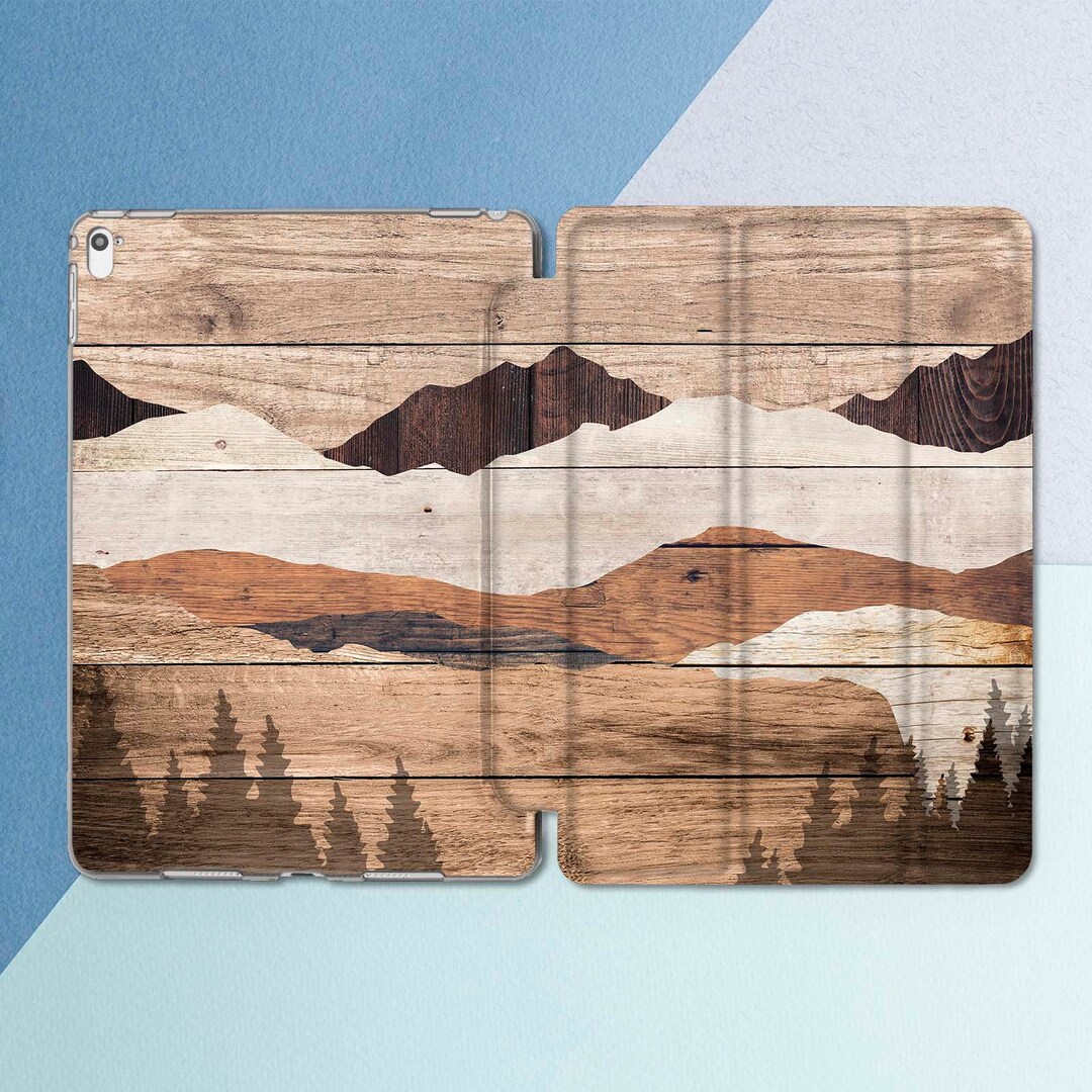 IPad Case Wood Case Nature Mountains iPad Air 3 Beige Case iPad 11 Case ...
