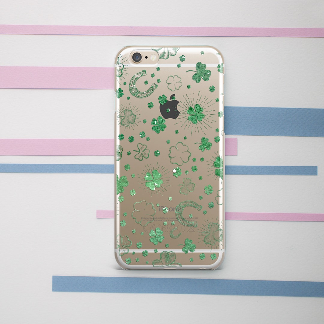 IPhone case shamrock Clover St Patrick's Day Phone case green Clear ...