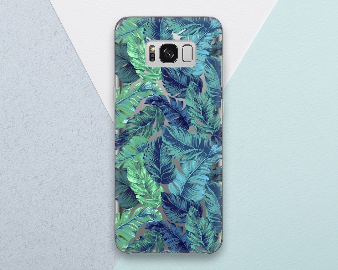 Banana Leaves Tropical Summer Phone Case for Samsung Leaf Cute Teal ...