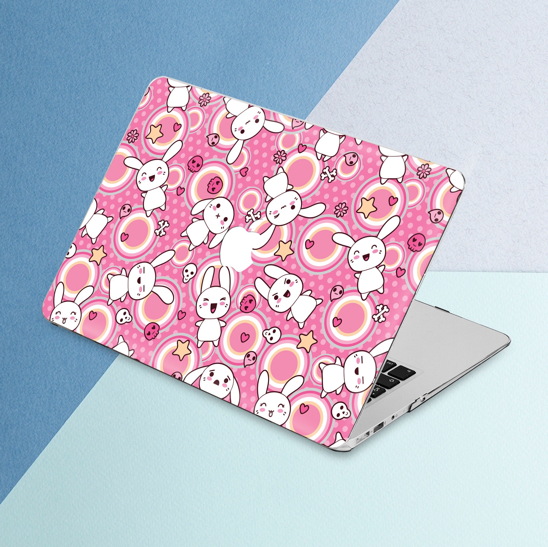 Anime Macbook Case Cute Bunnies Kawaii Pink Macbook Pro 13 - Etsy