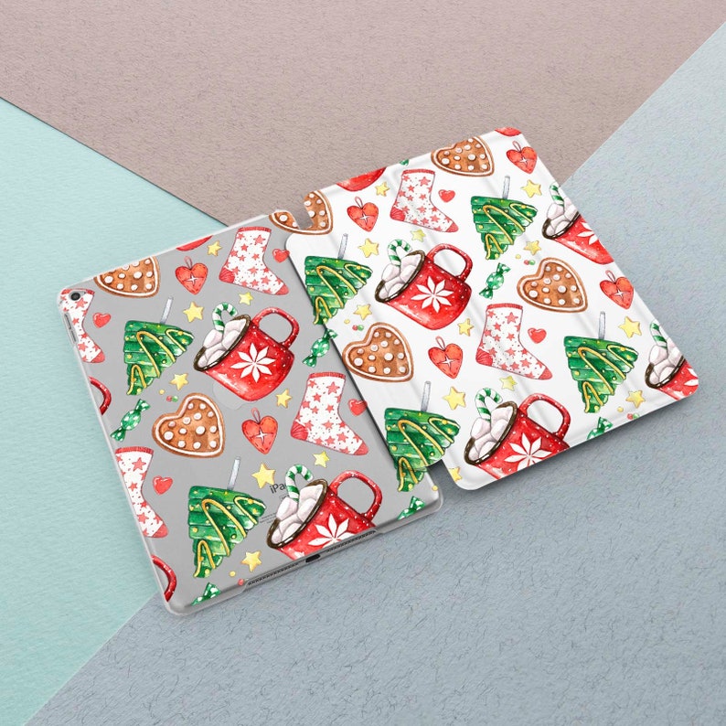 IPad Case Winter Ginger Bread Black Cover White Case iPad 6 Case Case ...