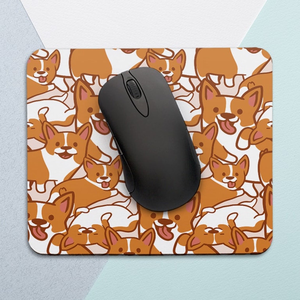 Cute Corgi Mouse Pad Dog Mouse Pad Cute Mouse Pad Round Mousepad Square ...