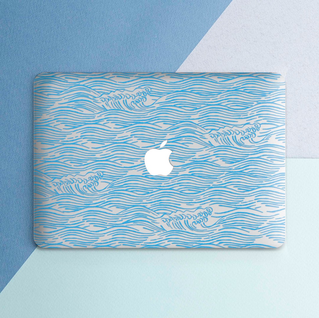 MacBook Case Ocean Blue Lines Air 13 2020 Pro 16 Case MacBook Air 11 ...