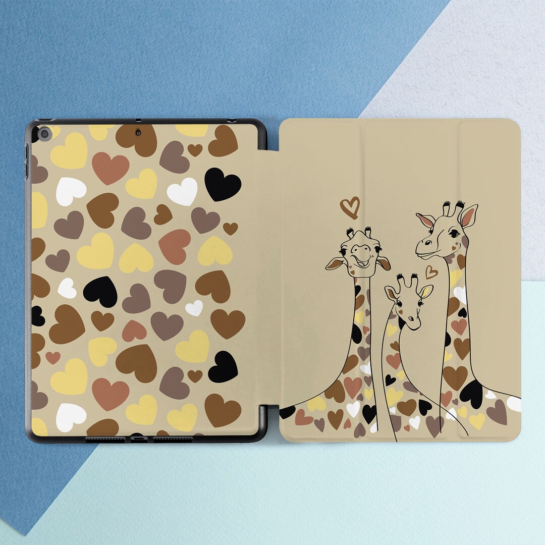 Cute Giraffe Family Pad Case With Pen Slot iPad Case Hears African ...