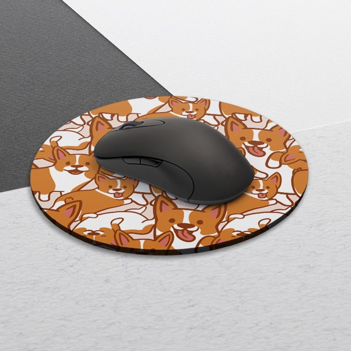 Cute Corgi Mouse Pad Dog Mouse Pad Cute Mouse Pad Round | Etsy