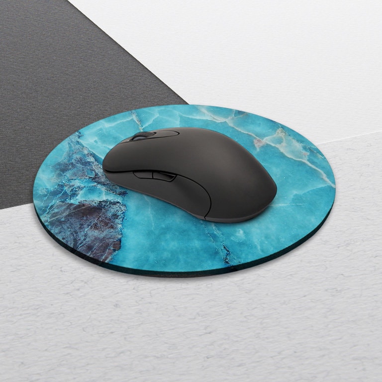 Mousepad teal Blue marble Mousepad stone Friends gift | Etsy