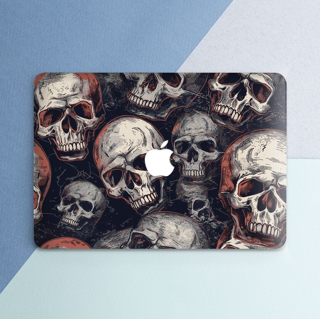 MacBook Case With Skulls Gothic Print Case MacBook Hard Shell Halloween ...