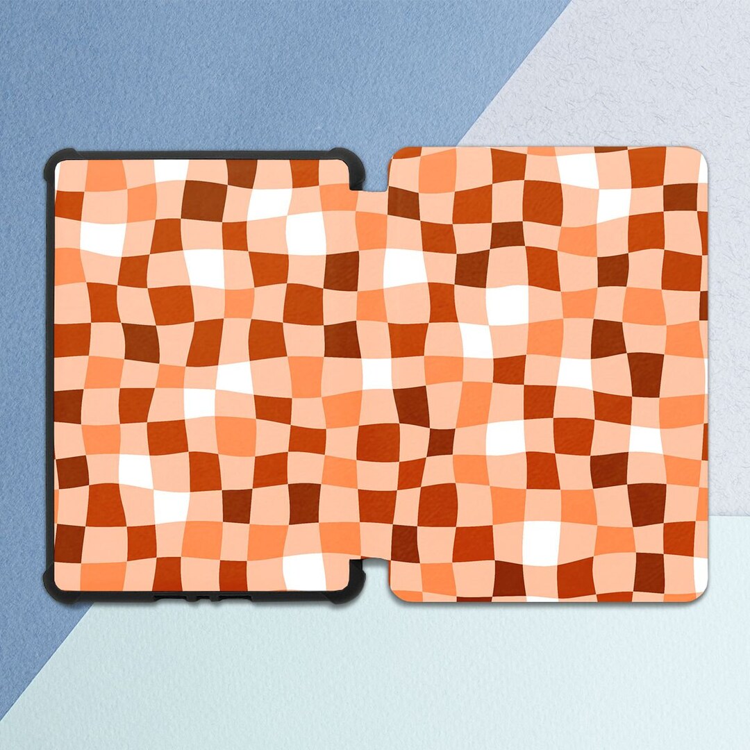 Kindle Case Checkered Geometric Art Case Kindle Paperwhite Case Red ...