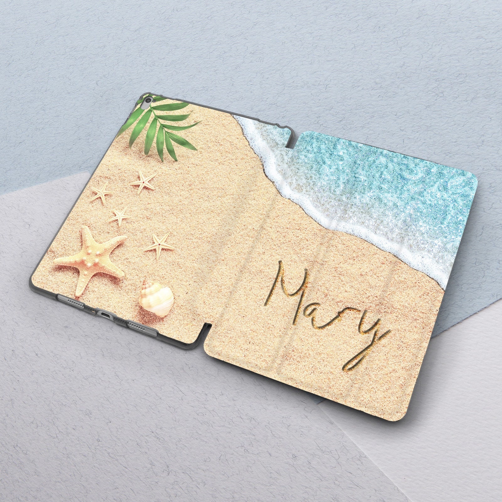 Beach iPad Case Ocean Personalized Custom Name Nature Palm Tree ...