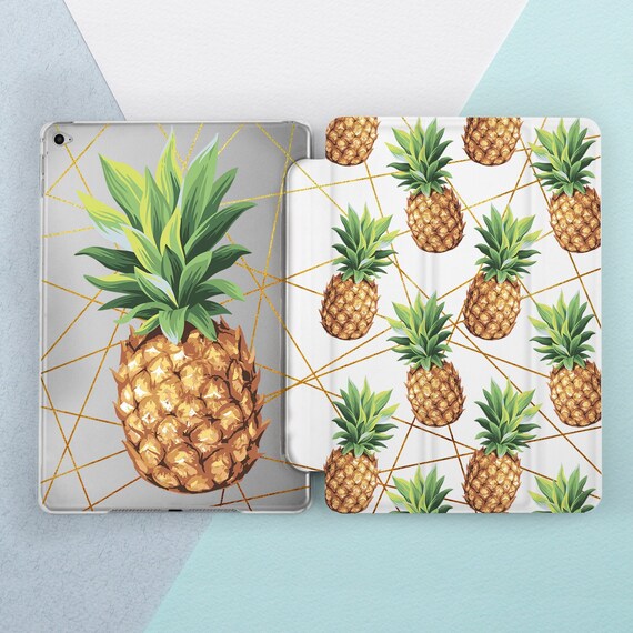 Pineapple iPad case Tropical Gold Stripes iPad 9.7 2018 6th | Etsy