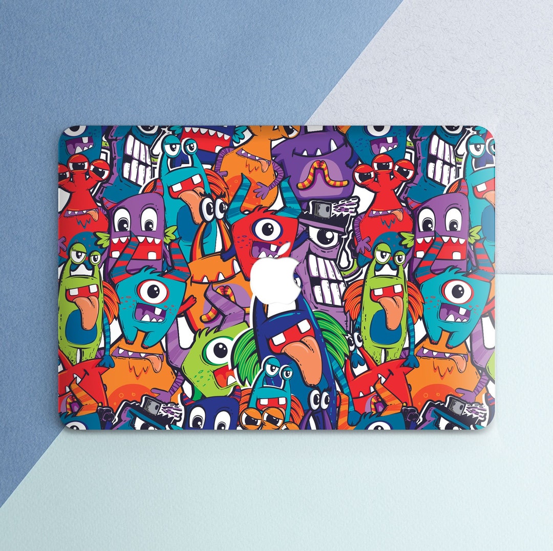 MacBook Case Monsters Funny Cartoons Print MacBook Case Rainbow MacBook ...