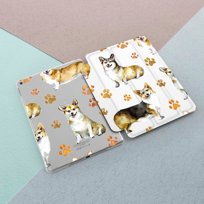 IPad case corgi Cute dogs iPad case animal Kawaii paw Puppy watercolor ...