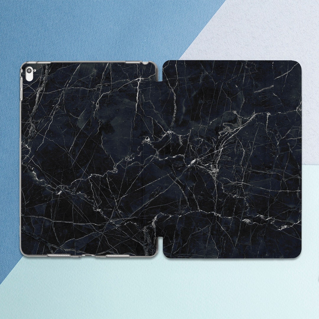 Blue Black Marble Print iPad Case Stone iPad Case Simple Aesthetic ...