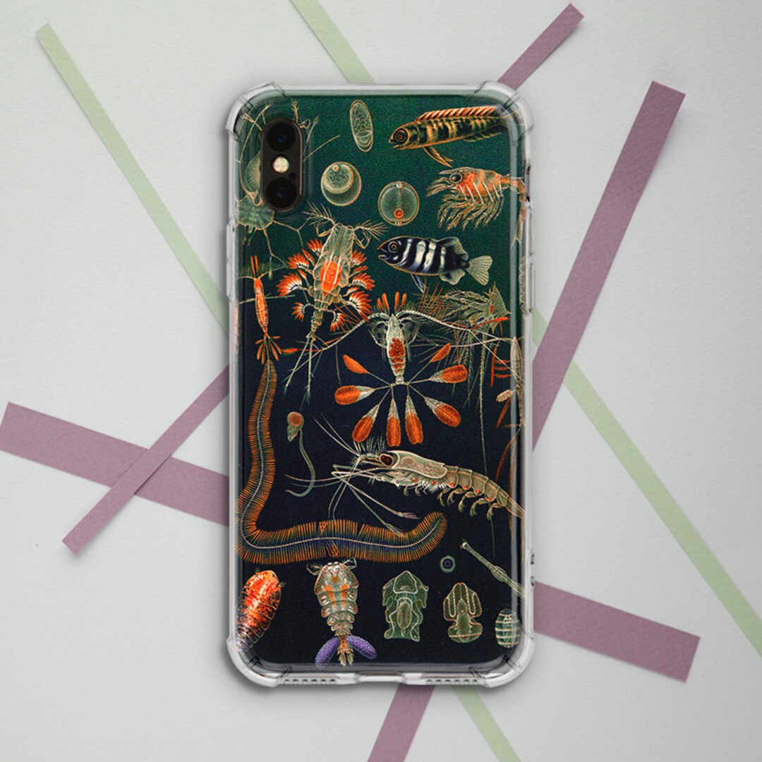 Phone Case Ocean Animals Encyclopedia Fish Sea Fauna Dark Green ...