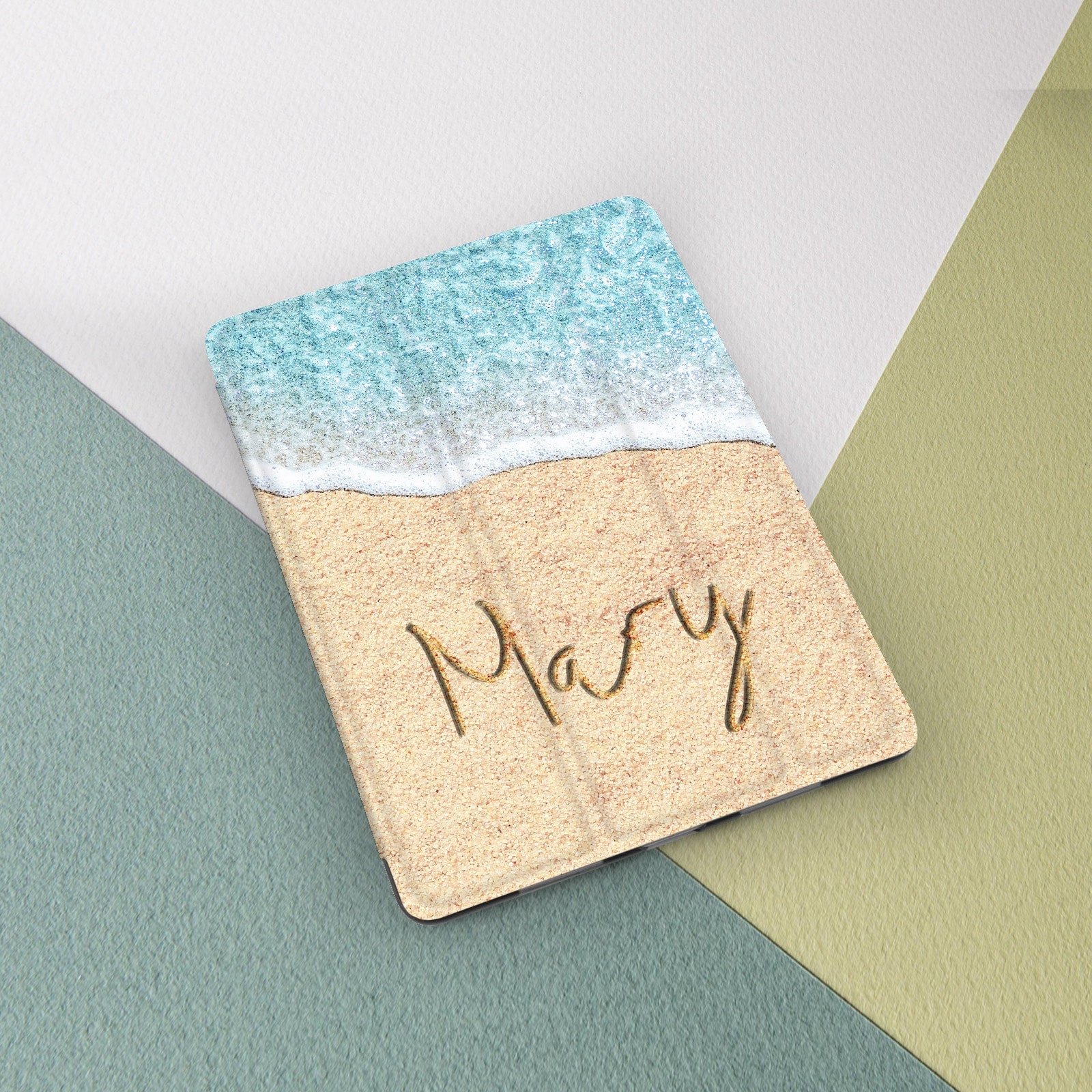 Beach iPad Case Ocean Personalized Custom Name Nature Palm Tree ...