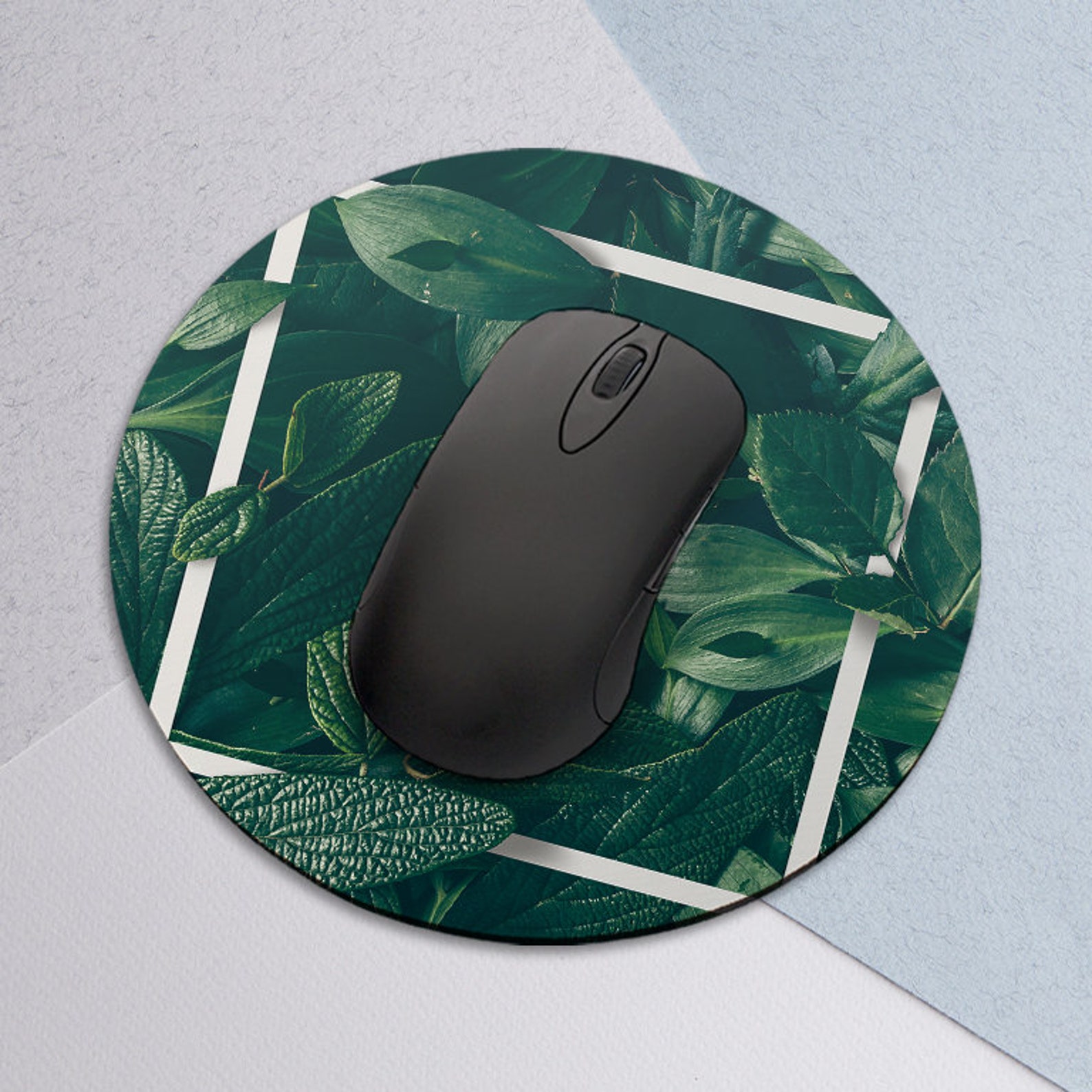 Mousepad Modern Green Floral Skin Mousepad Leaves Mouse Mat | Etsy