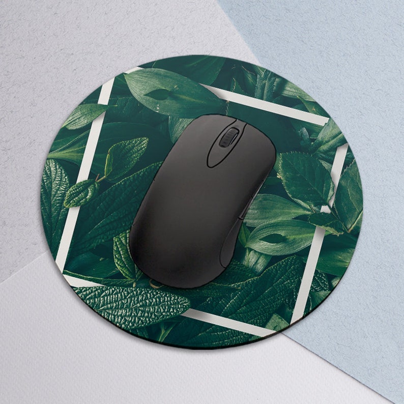 Mousepad Modern Green Floral Skin Mousepad Leaves Mouse Mat | Etsy
