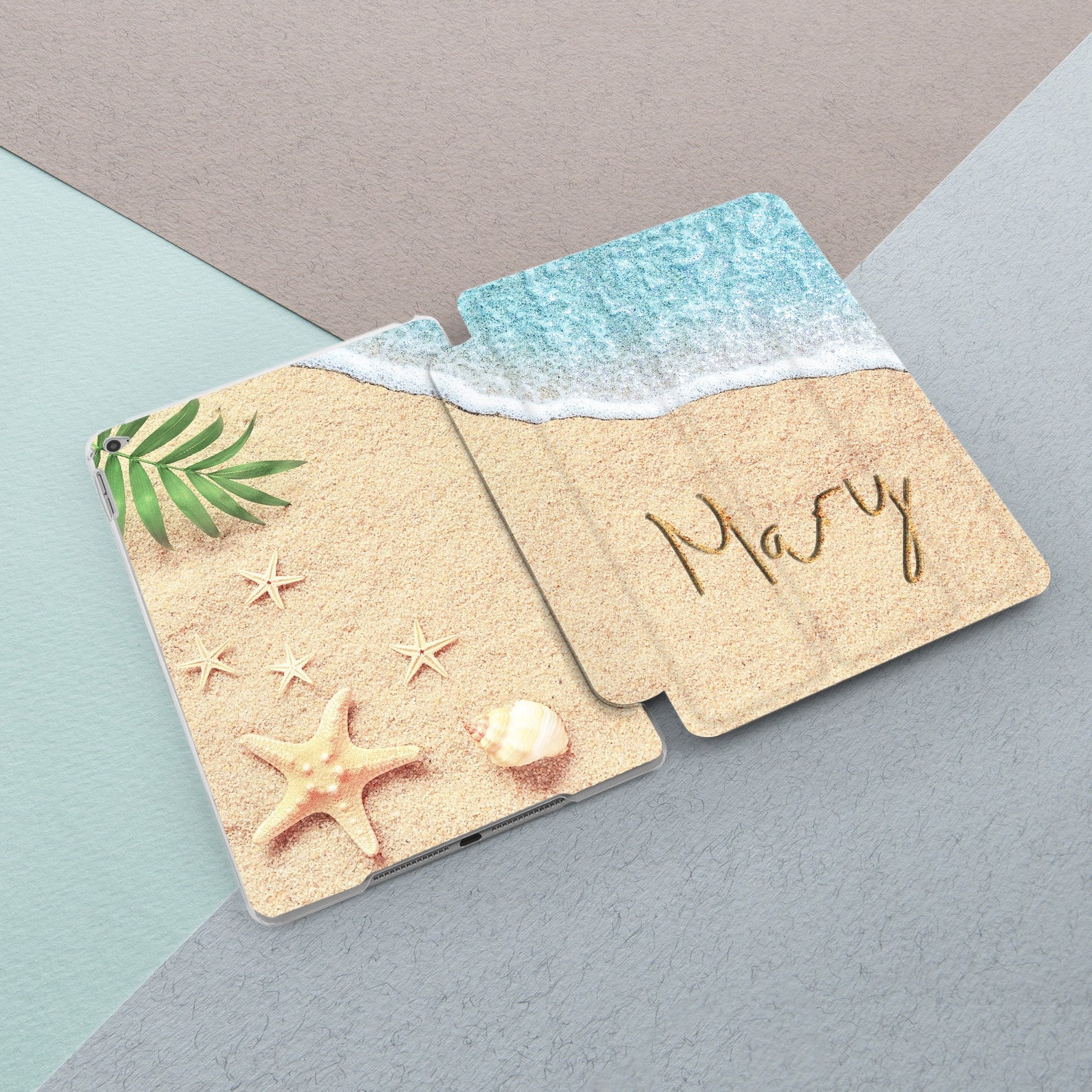 Beach iPad Case Ocean Personalized Custom Name Nature Palm Tree ...