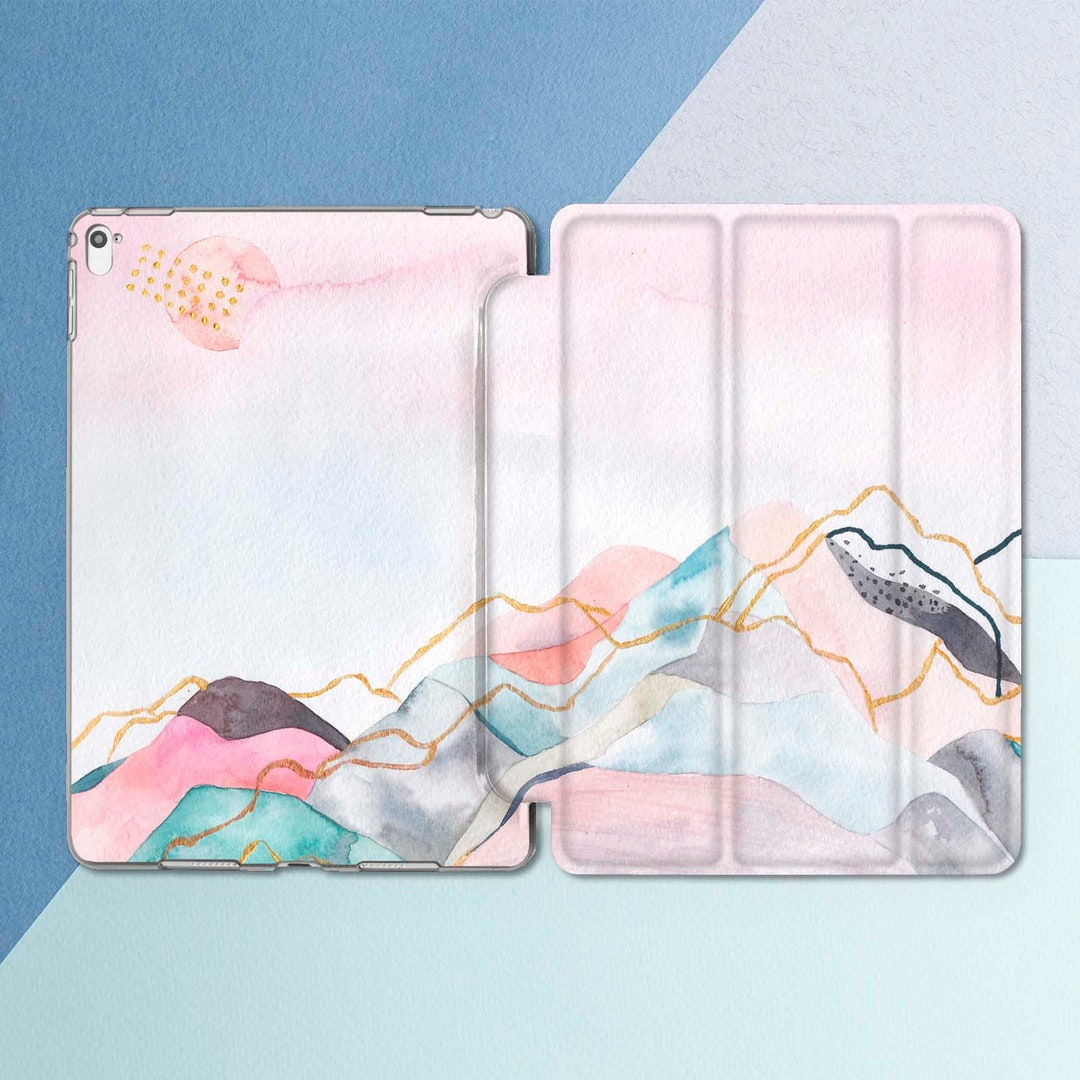 Japan iPad Case Art Japanese Mountains Watercolor iPad Pro 10.5 Pro 12. ...