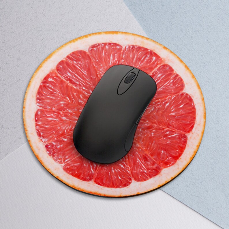 Mousepad Fruit Grapefruit Art Summer Decor Mouse Mat Round Mouse Pad ...