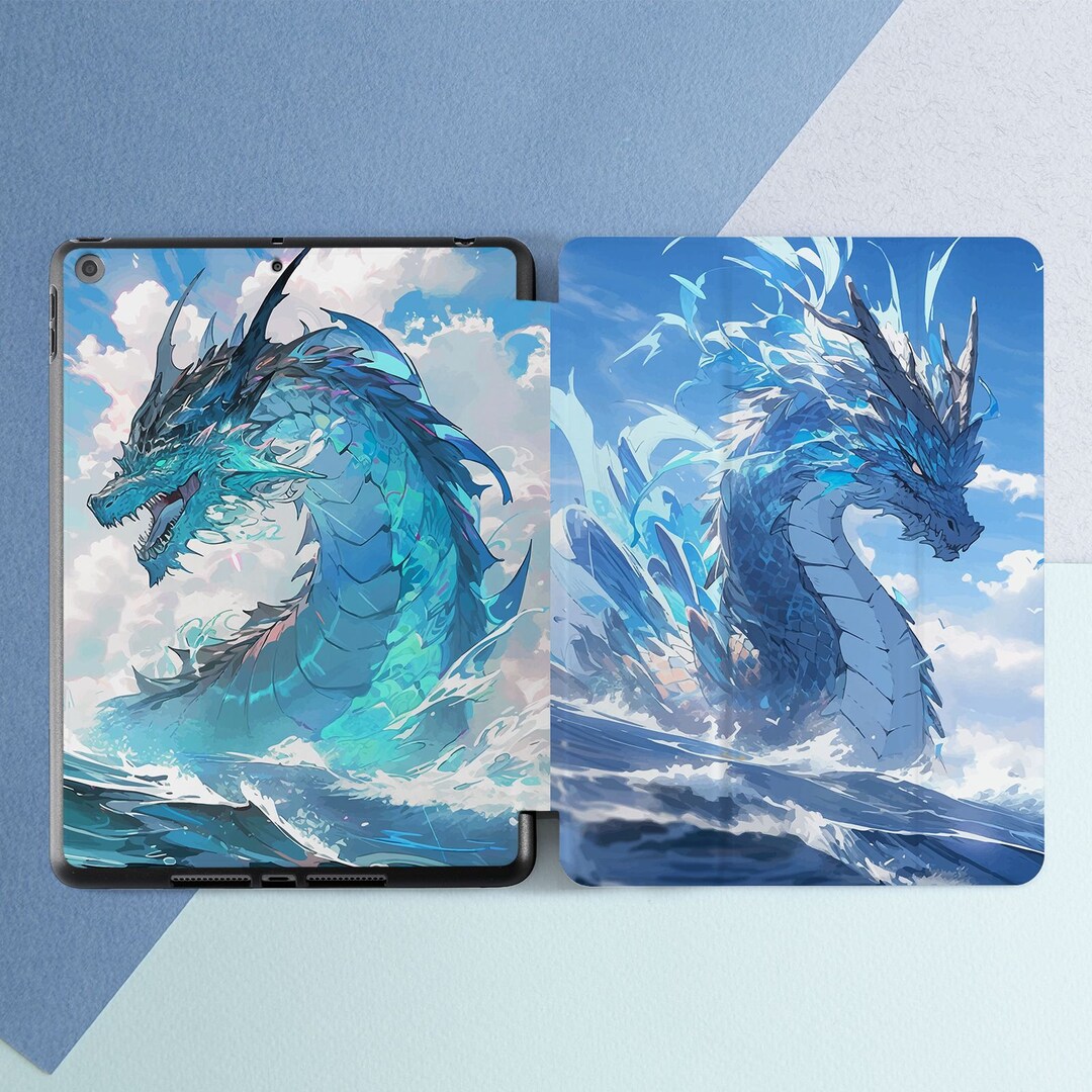 IPad Case Dragon iPad Case Animal Ocean Dragon Print Magic Mystical Animal iPad Case Pencil iPad ...