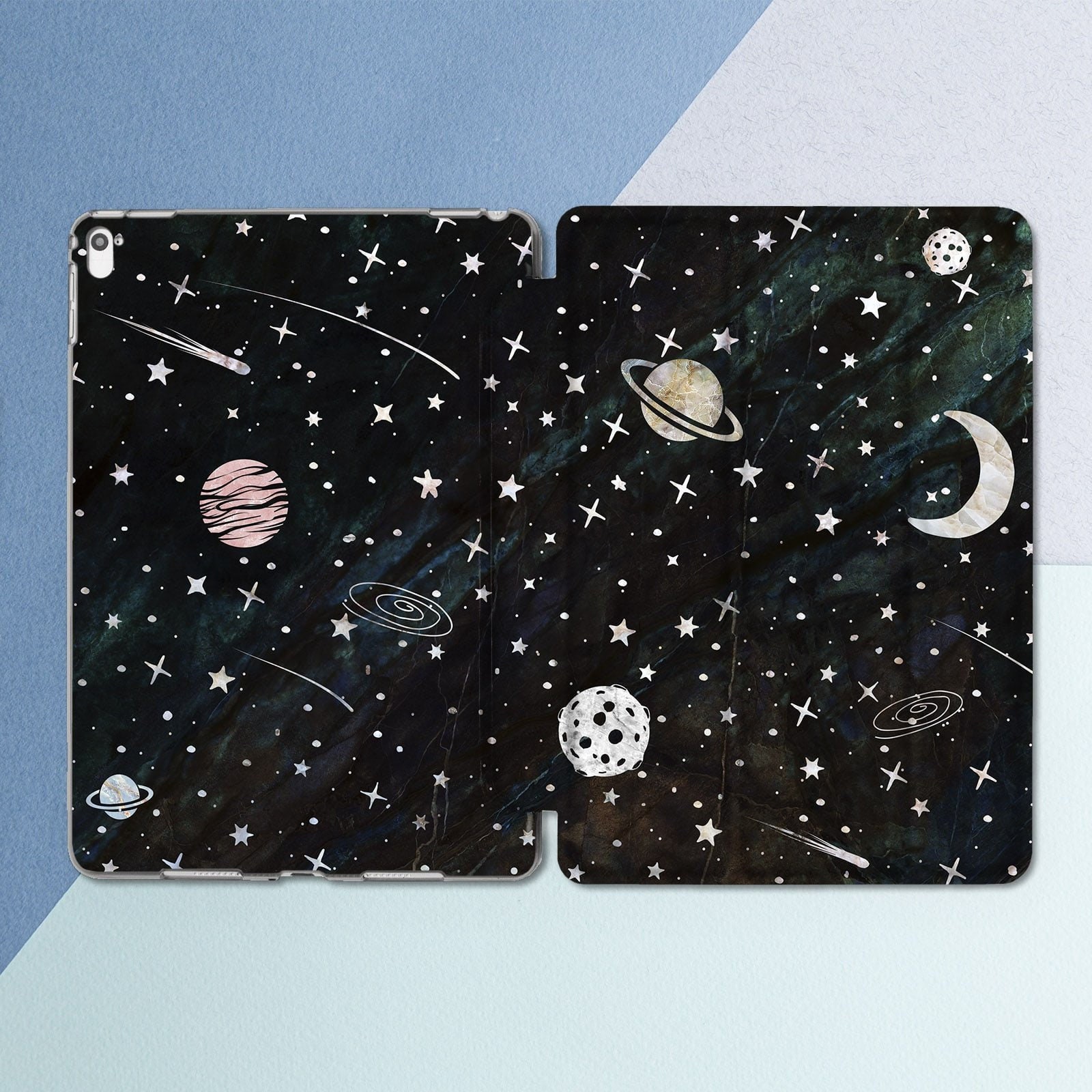 Black Marble Ipad Case 6th 5th Gen Space Stars Planets Marble - Etsy