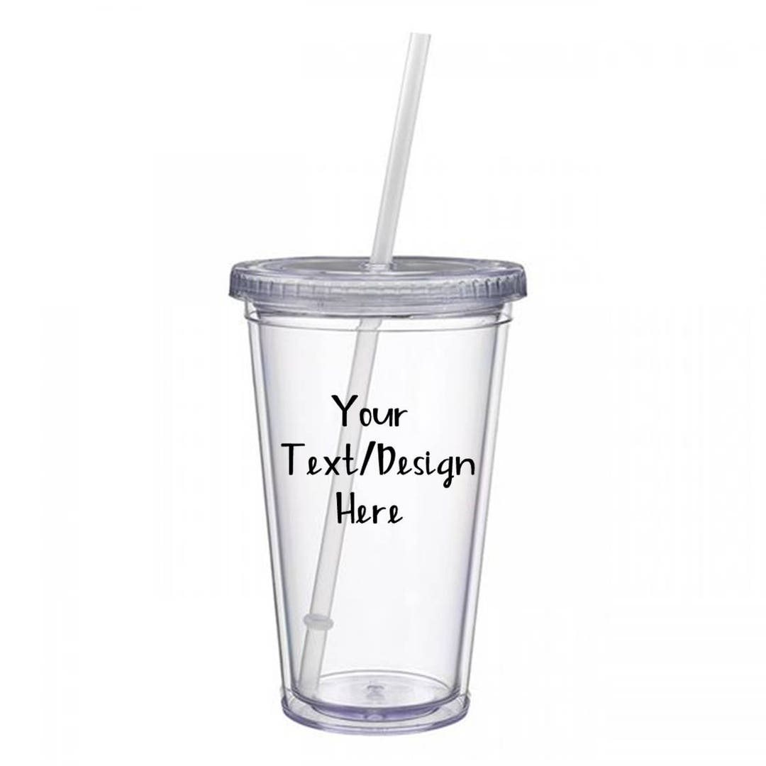 CUSTOMIZED Acrylic Tumblers - YOUR OWN Text/design - Etsy
