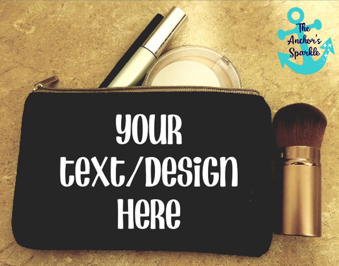 Your Text Here / Design Your Own Makeup Bag, Cosmetic Case, Tote (small ...