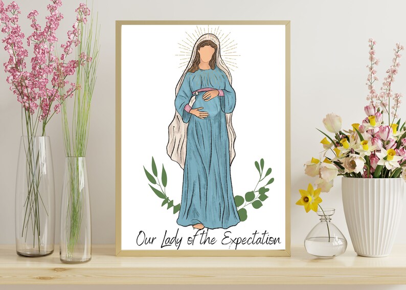 Our Lady of the Expectation, DOWNLOADABLE PRINT, Catholic Printable ...