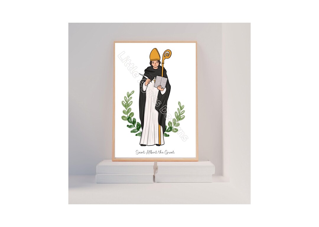 Saint Albert the Great, Catholic Saint Print - Etsy