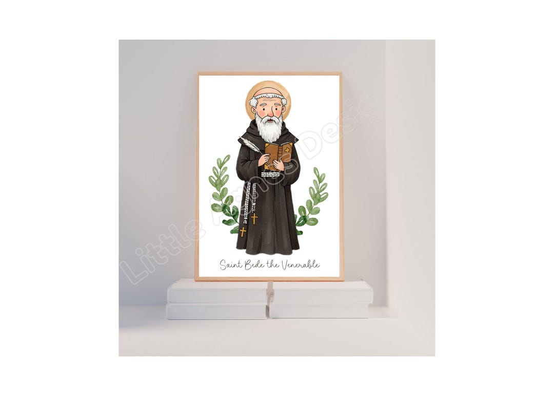 Saint Bede the Venerable, Catholic Saint Print - Etsy