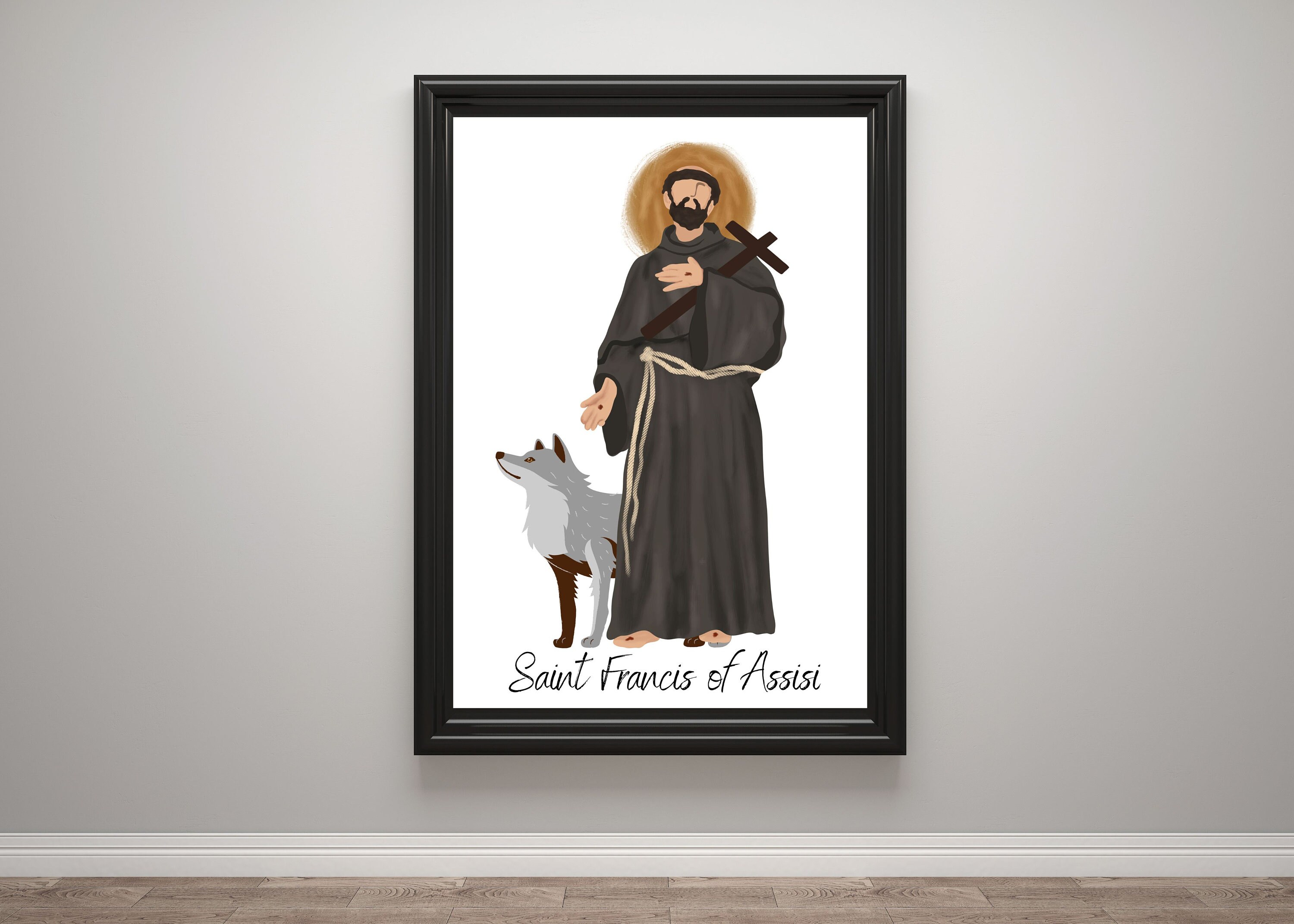 Saint Francis of Assisi, DOWNLOADABLE PRINT, Catholic Printable Wall ...