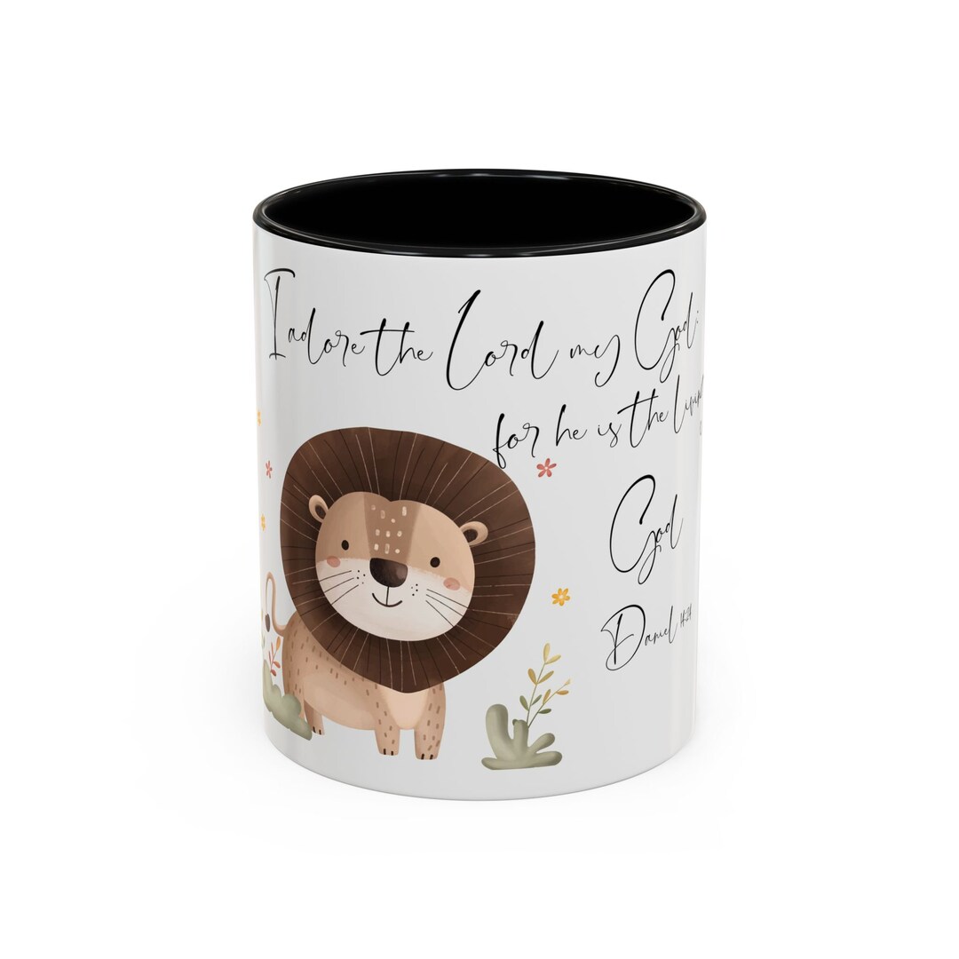 Daniel and the Lion's Den, Catholic Coffee Mug - Etsy
