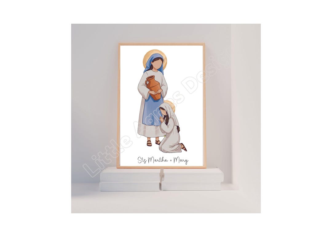 Saints Martha & Mary, Catholic Saint Prints - Etsy